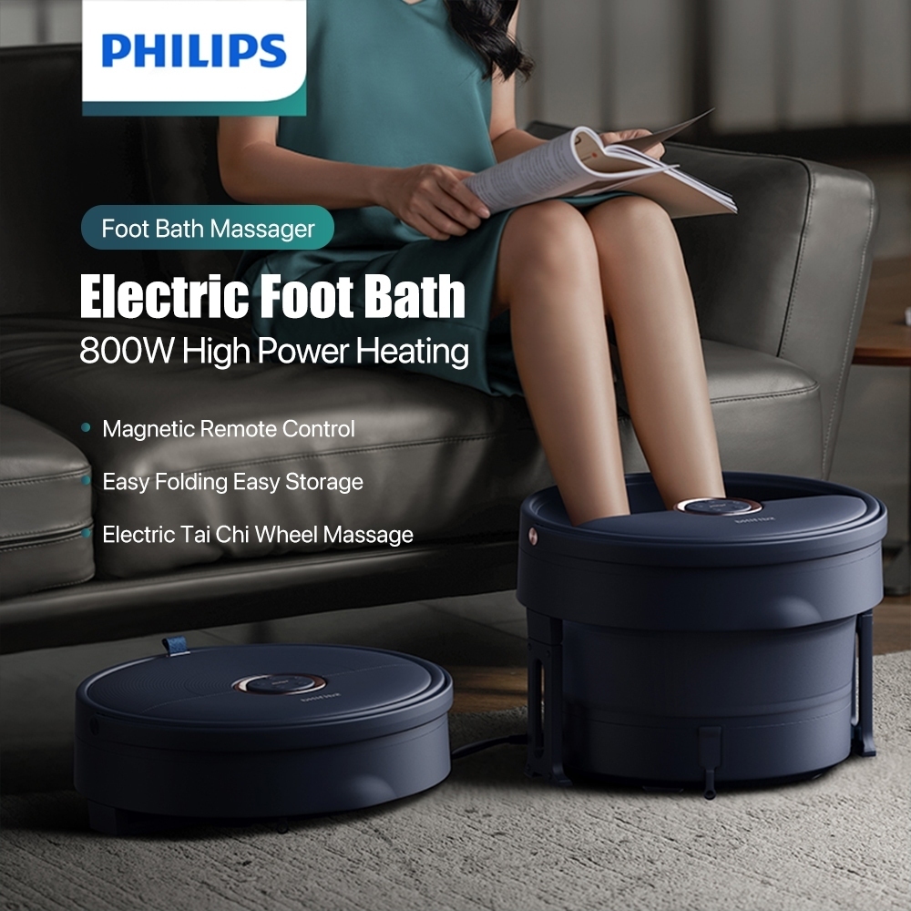 Philips Folding Foot Bath Bucket with Constant Temperature and Remote ...