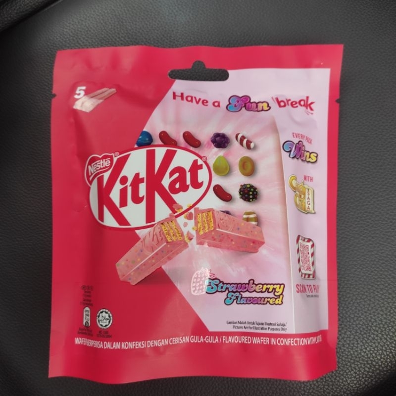 Nestle Kitkat Candy Crush Saga 5s (85g) Strawberry Flavoured Wafer in ...