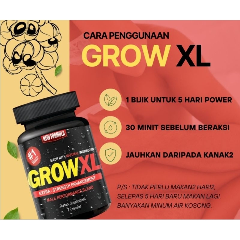 💯ORIGINAL GROW XL plus FREE GIFT!!!Lebih Bertenaga!!! | Shopee Malaysia