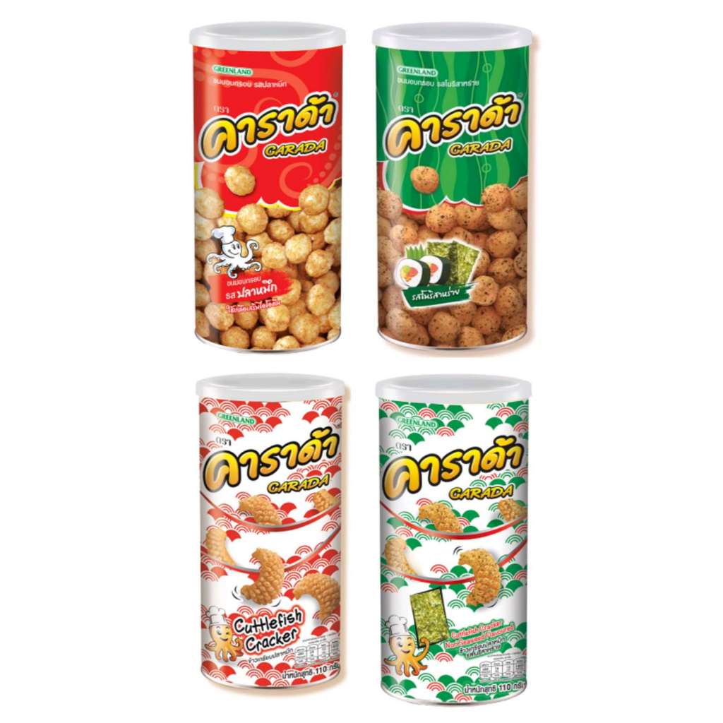 Halal Thailand Greenland Carada Rice Ball Cracker 90g~110g 泰国网红零食火红鱿鱼 ...