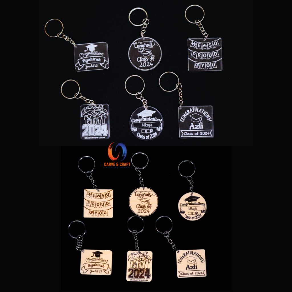 Custom acrylic wooden keychain Congratulations Grads Graduate graduasi ...
