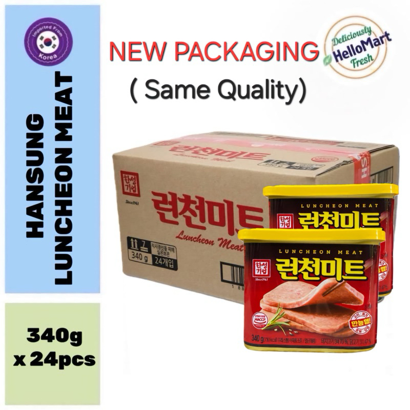 【批发】Korea 韩国 HANSUNG LOTTE Luncheon Meat 340g x 24pcs *Max purchase 2 carton per order* | Shopee ...