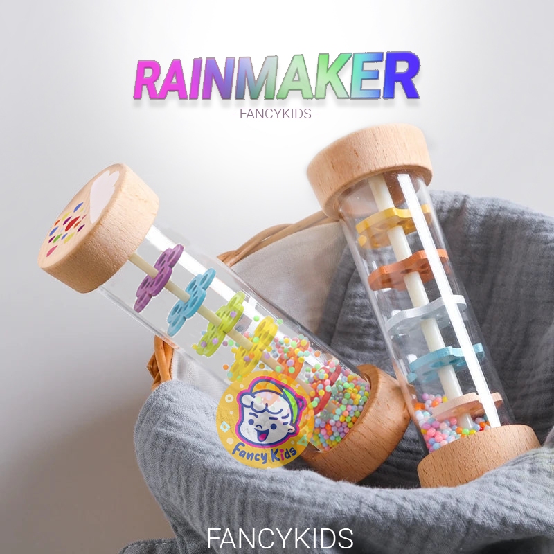 Wooden Rainbow Rainmaker Toy/Baby Sensory Development Toy/Rattle Shaker ...