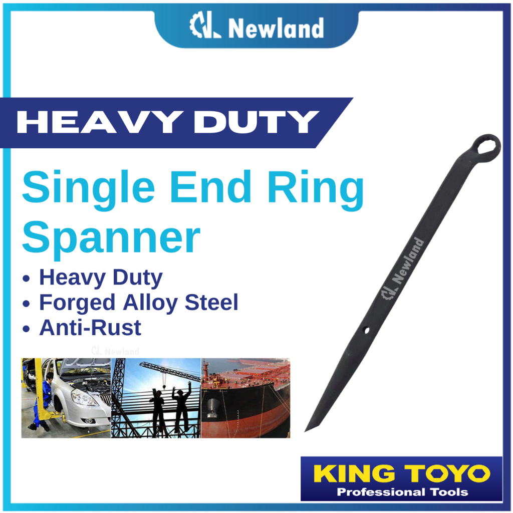 KING TOYO SINGLE END RING SPANNER / HEAVY DUTY SPANNER / SPANAR TAJAM ...