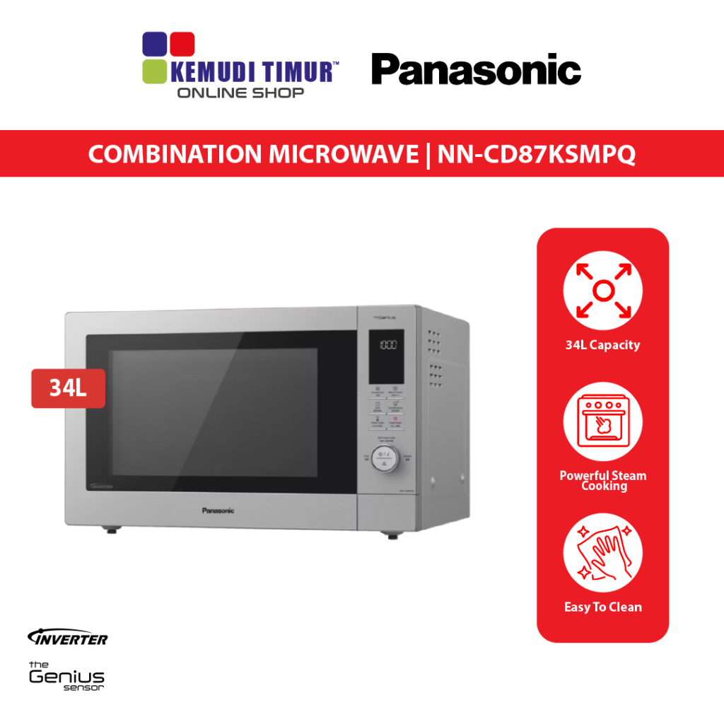 PANASONIC MICROWAVE COMBINATION GENIUS SENSOR 34L INVERTER | NN ...