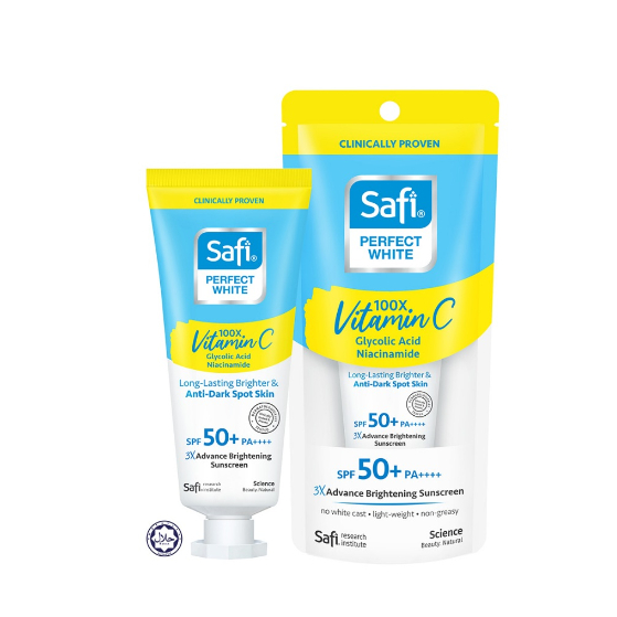 SAFI PERFECT WHITE 3X ADVANCE BRIGHTENING SUNSCREEN SPF50+ PA++++ 25ml ...