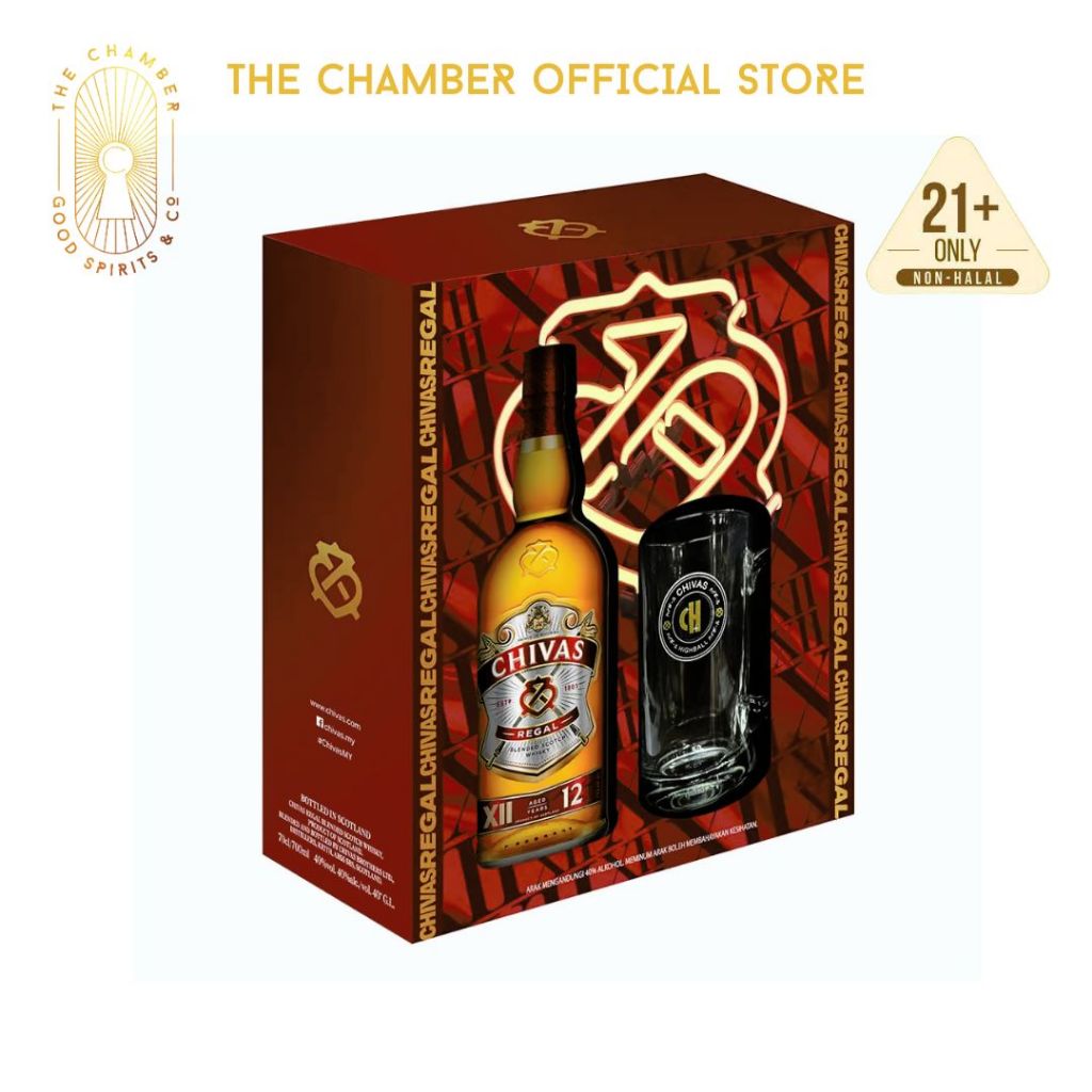 Chivas Regal 12 Years Old Highball Mug Gift Set Whisky (700ml) | Shopee ...