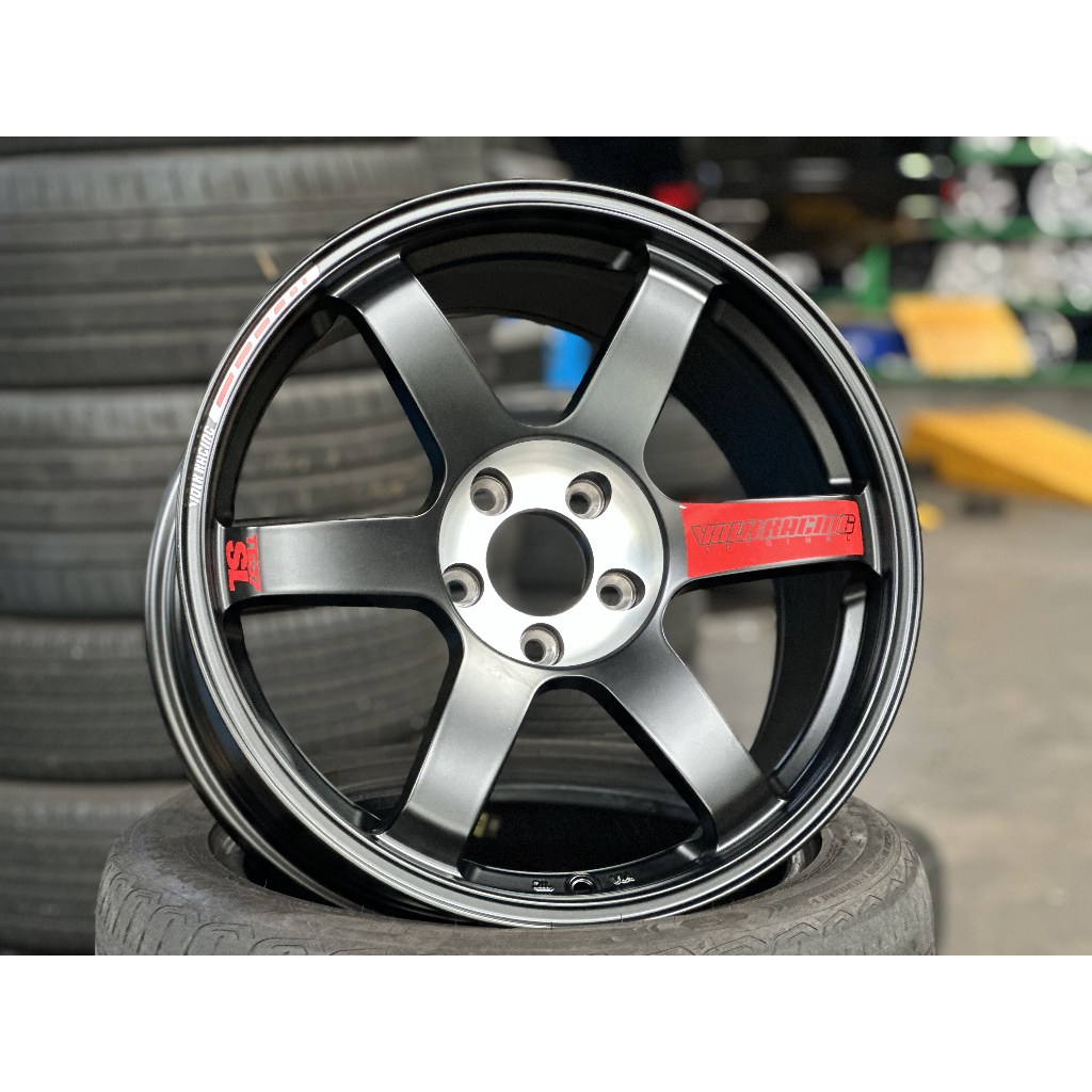 New 18x9J AOW TE37 Rim (set of 4) Matt Black 5x112 for W176 Audi A3 ...
