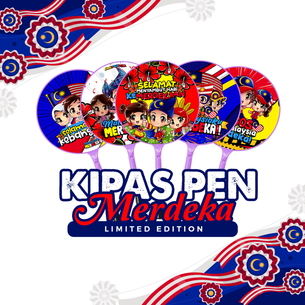 [MERDEKA EDITION] Kipas Pen Merdeka 2 in 1 | Shopee Malaysia