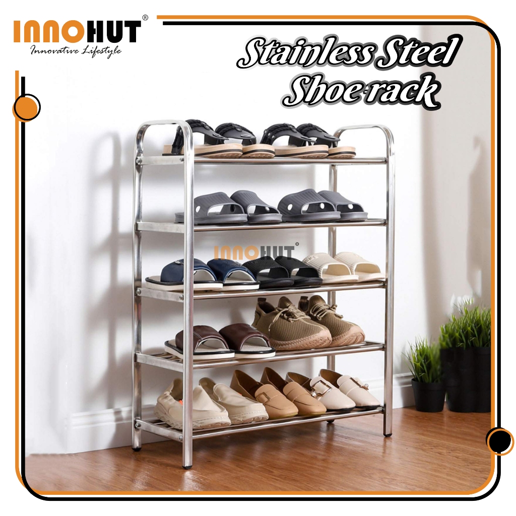 Innohut Multilayer Stainless Steel Shoe Rack Rak Kasut Bertingkat Shelf ...
