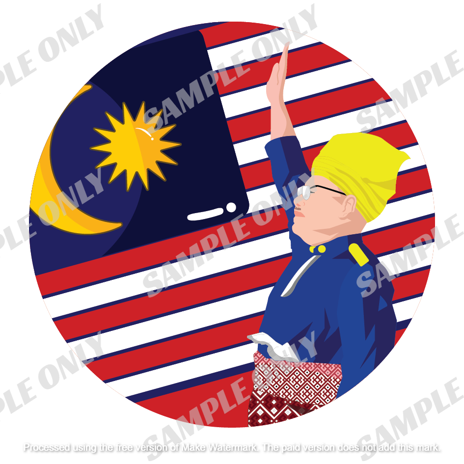 DIY Sticker Bulat Sambutan Hari Kemerdekaan | Sticker Merdeka's Day ...