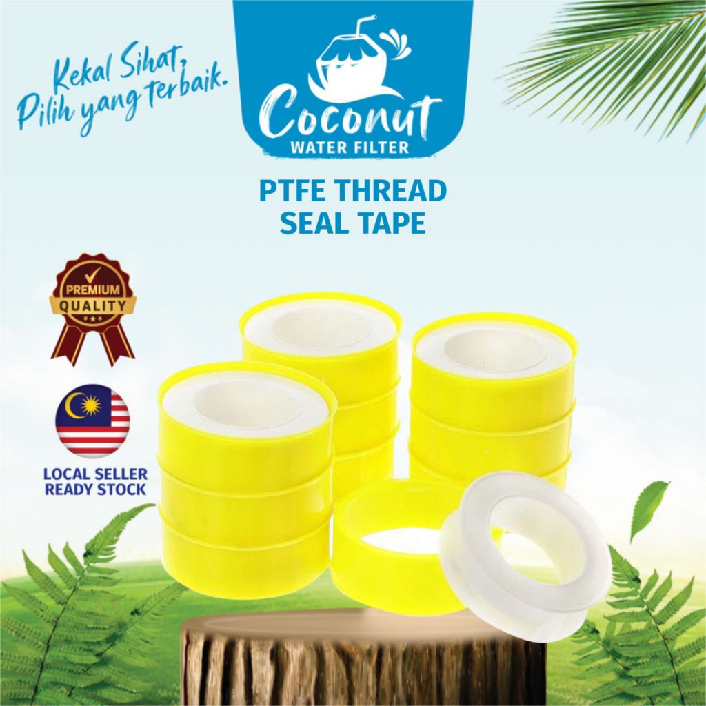 Common white tape/ thread seal tape PTFE plumbing | Shopee Malaysia