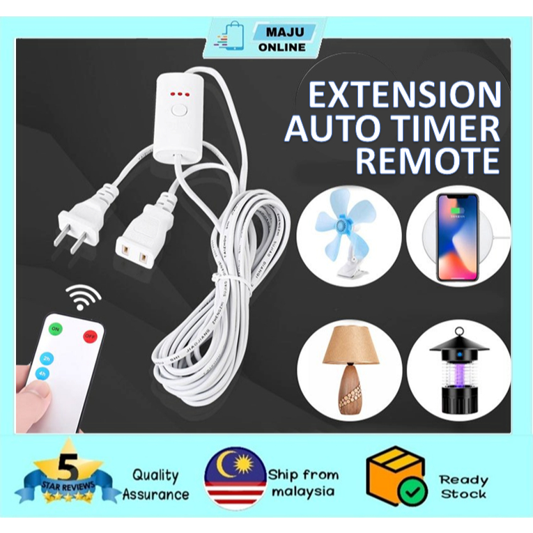 MAJU. Auto-Timer 2 Pin Extension Cords Plug Low Power Cable 5M with ...