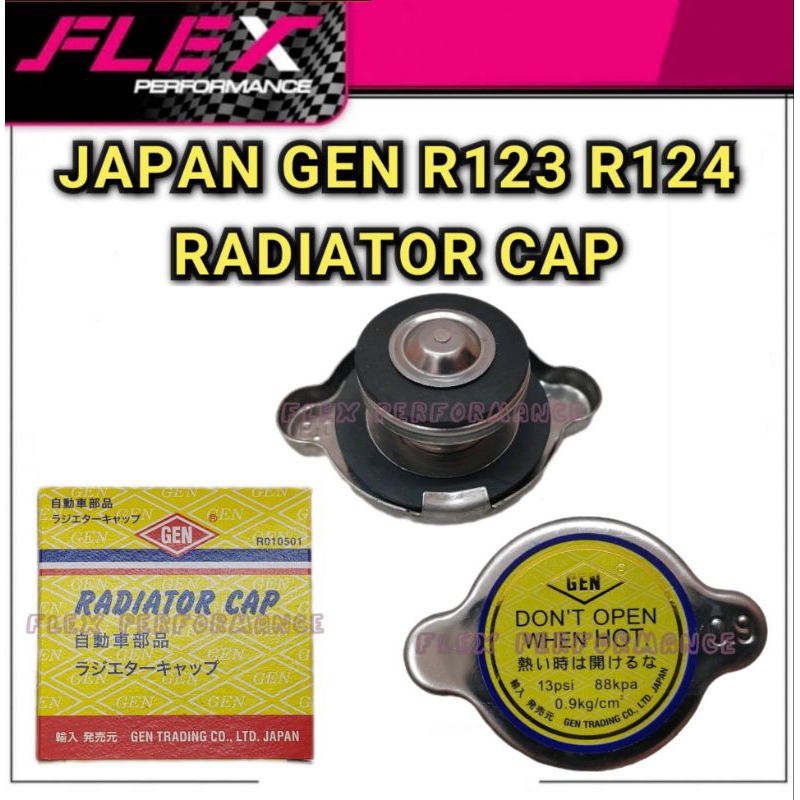 JAPAN GEN R123 R124 RADIATOR CAP 0.9 13PSI TOYOTA ISUZU PROTON PRODUA HONDA NISSAN HICOM HINO ...