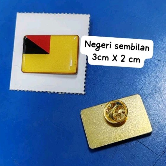 Flag Negeri Sembilan with Collar Pin Bendera Negeri Sembilan with Pin ...