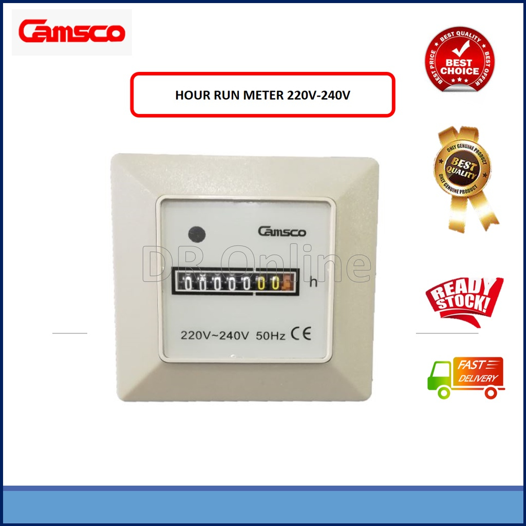 CAMSCO HOUR RUN METER | 0 ~ 99999.99 Hours | AC 220V ~ 240V | 50HZ | Shopee Malaysia