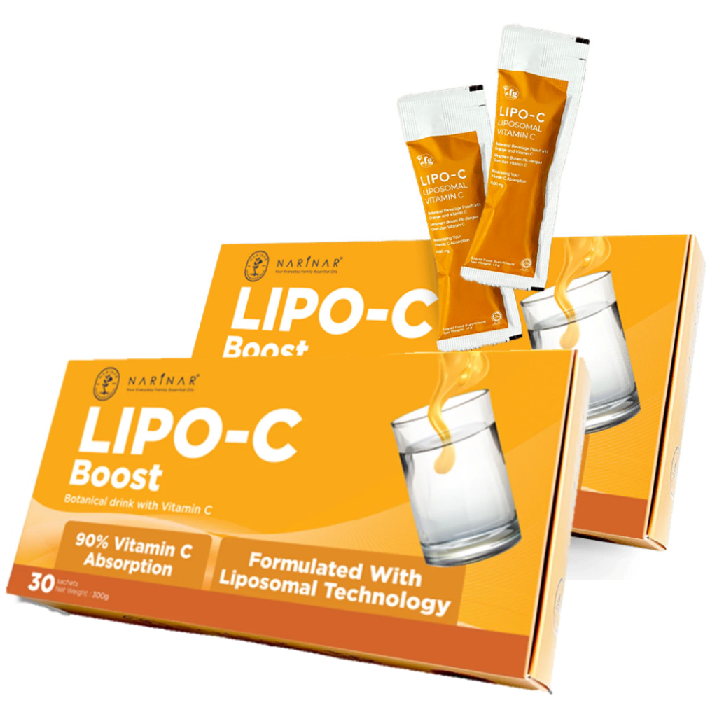 [FREE 2 Sachets] 2 Box NARINAR Lipo C Boost Botanical Drink With Vitamin C / Liposomal Vitamin C ...