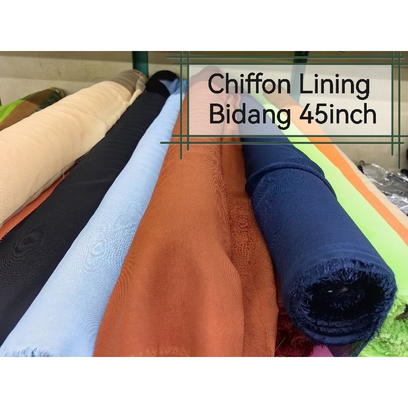 Kain Chiffon Georgette Bidang 45inch, kain tudung baju lining jual ...