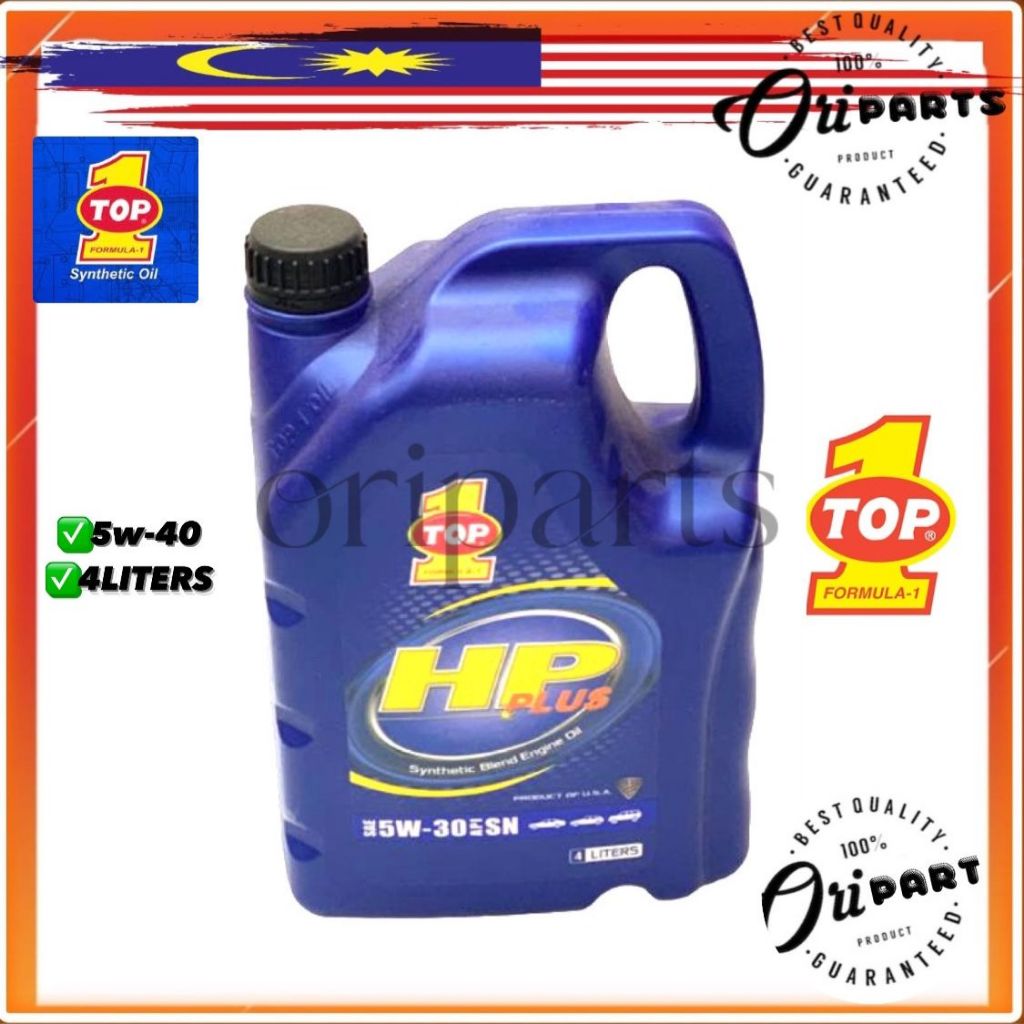 USA TOP 1 ONE HD PLUS 5W30 SYNTHETIC ENGINE OIL 4L API SN ORIGINAL ...