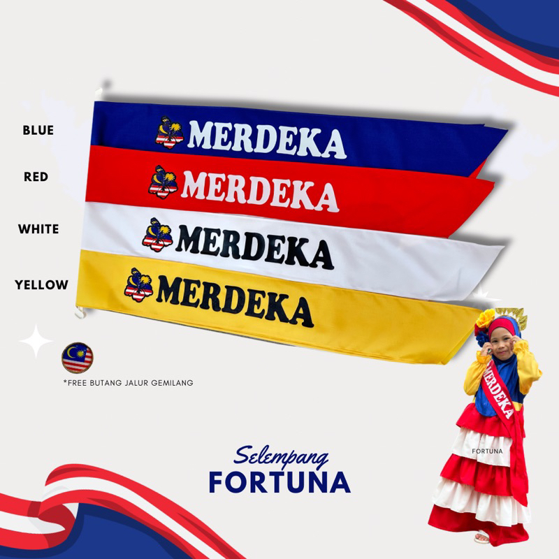 Kain Selempang Merdeka Budak dan dewasa | Shopee Malaysia
