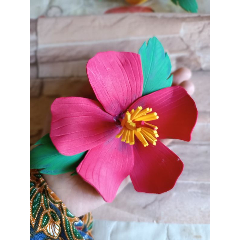 (ada pin) READY STOK. BUY 12 FREE 1, Realistic Bunga Raya Foam (BESAR ...