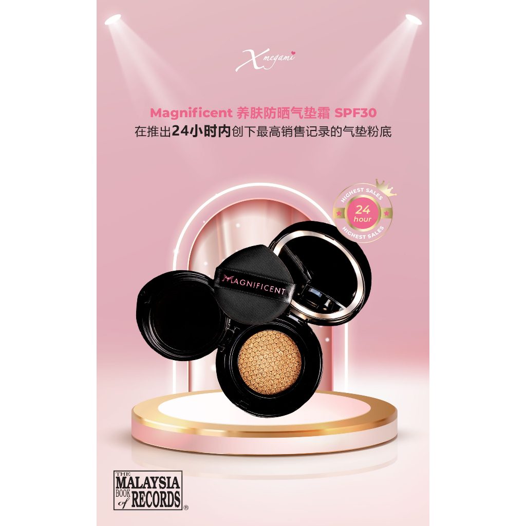 xmegami magnificent 养肤防晒气垫粉底 ！现货可下单 | Shopee Malaysia