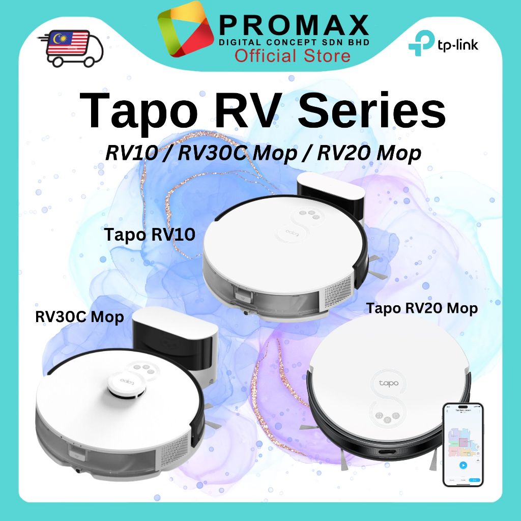 TP-Link Tapo RV30C Mop / RV20 Mop Robot Vacuum and Mop | Shopee Malaysia