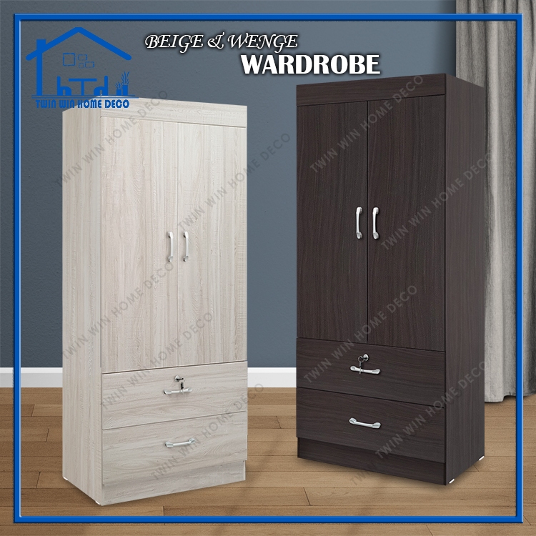 (KL & Selangor Area Only)[Twin Win Home] COMEW 2 Door 2 Drawer Wardrobe ...