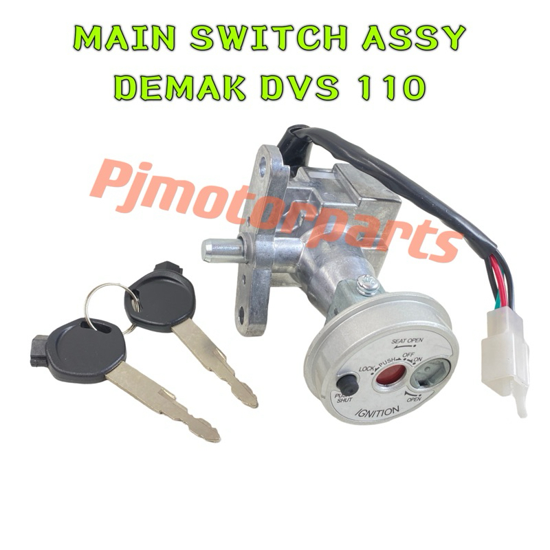 DEMAK DVS 110 / DVX110 - MAIN SWITCH ASSY / SEAT LOCK SUIS MAINSWITCH KUNCI MASTER KEY MOTOSIKAL ...