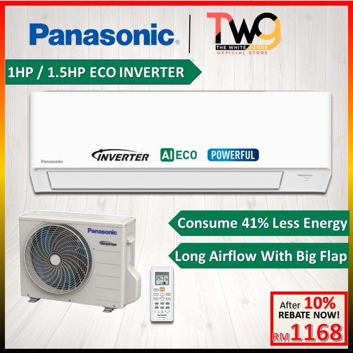 Panasonic ECO Inverter Air Conditioner AirCond ( 1.0HP / 1.5HP ) CS-YU9AKH-1 / CS-YU12AKH-1 ...