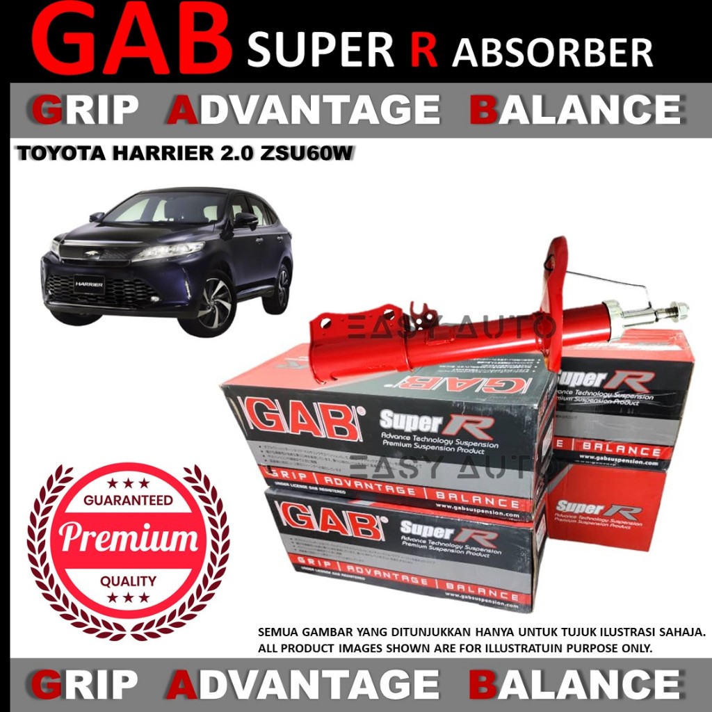TOYOTA HARRIER 2.0 ZSU60W (2013-2020) - ORIGINAL GAB SUPER R FRONT ...
