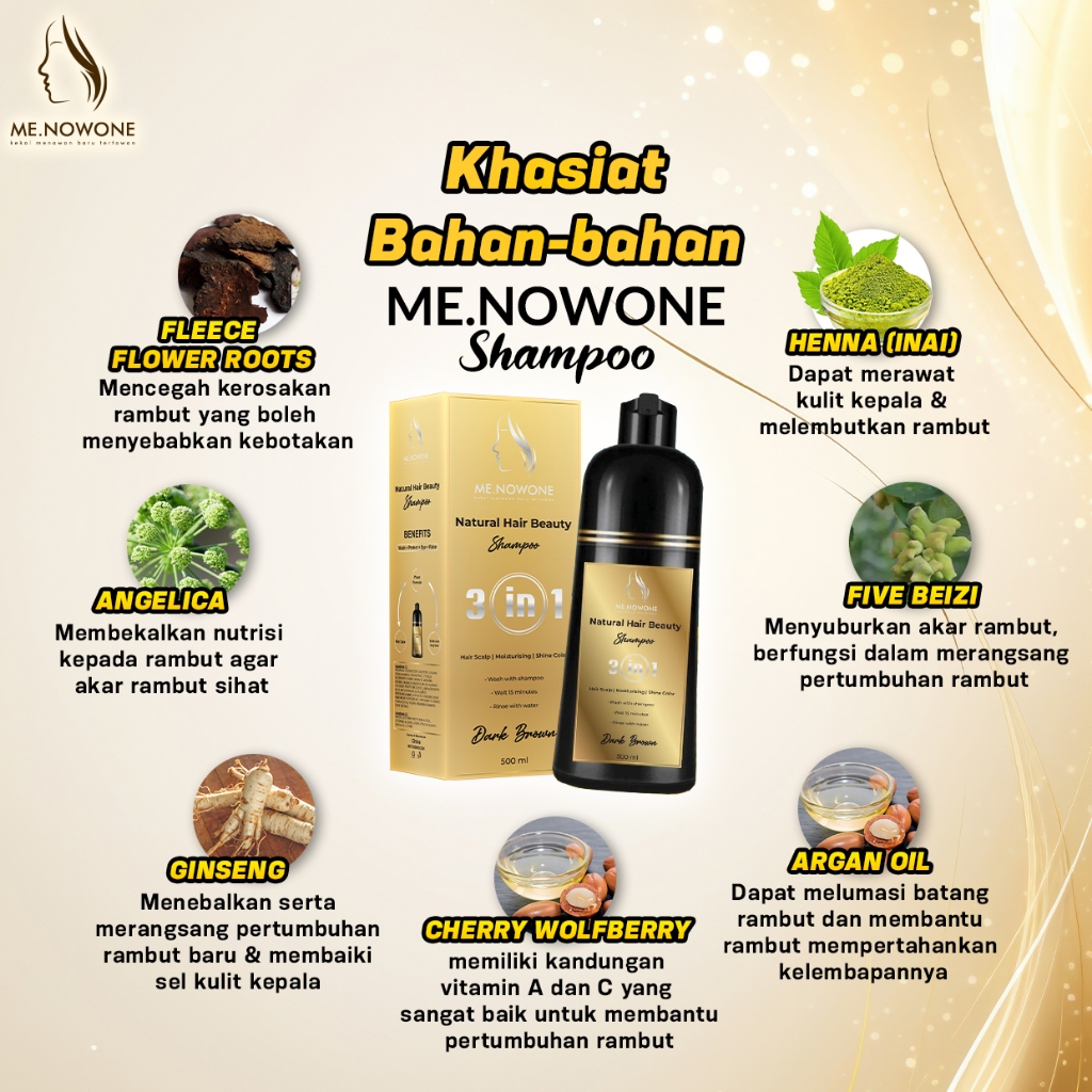 MENOWONE NATURAL HAIR BEAUTY SHAMPOO HAIR COLOR SHAMPOO INAI HENNA ...