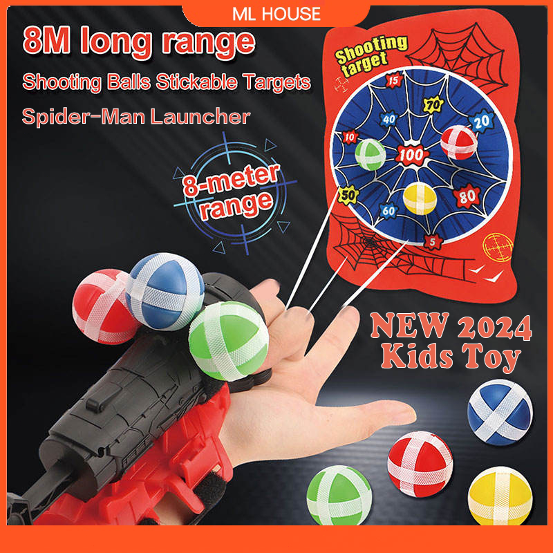 NEW Avenger Super Hero Spiderman Launcher Toy Sticky Ball Transmitter ...