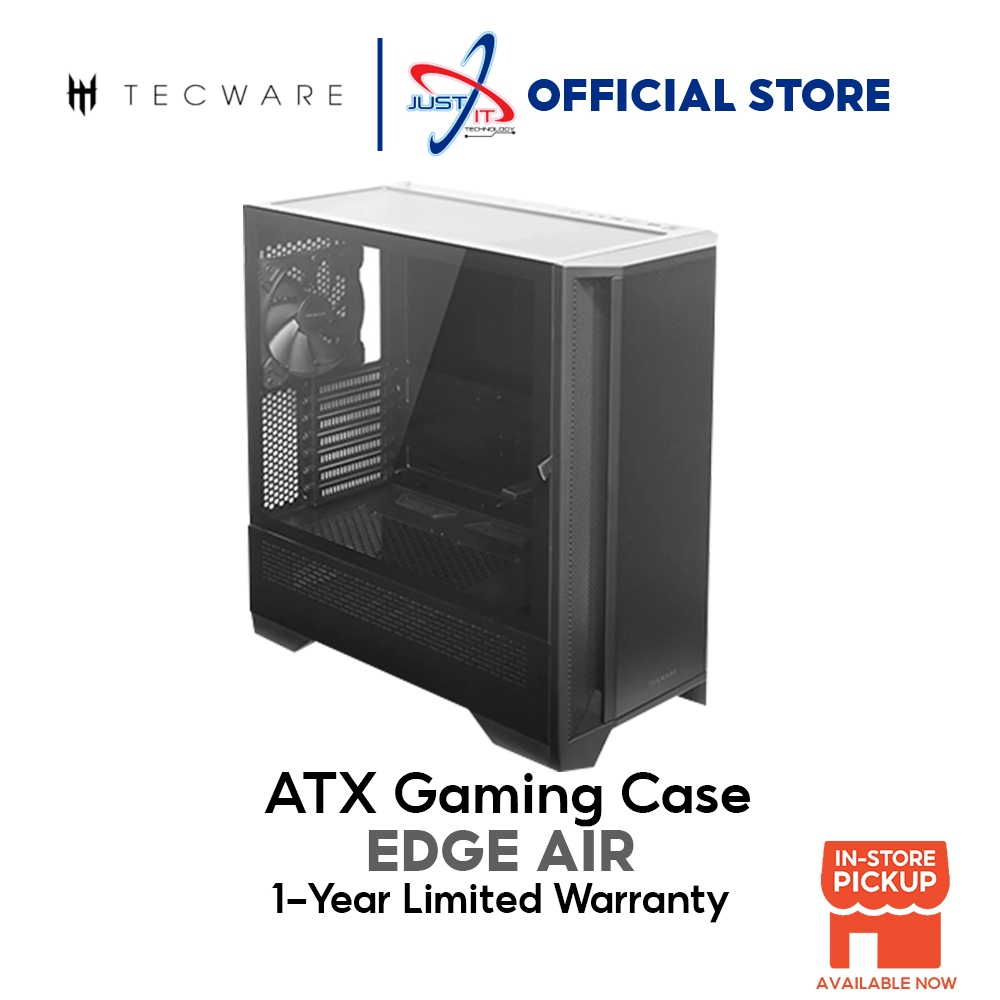 TECWARE Edge Air TG ATX Gaming Case/Casing - Black | Shopee Malaysia