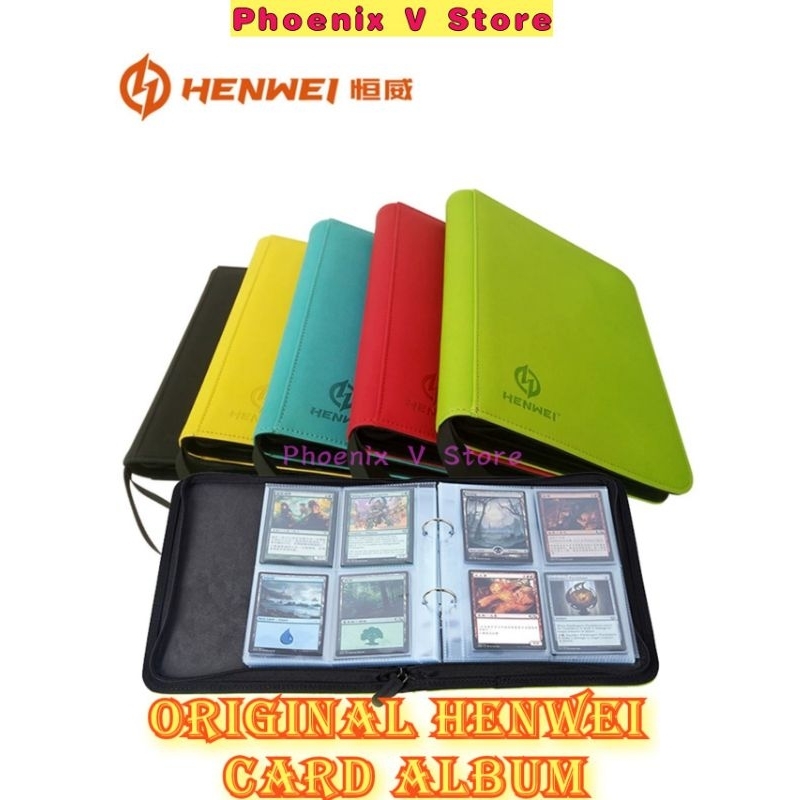 🔥‼️ORIGINAL‼️🔥 Henwei Leather Card Album Folder Card Zipper Ring Binder ...