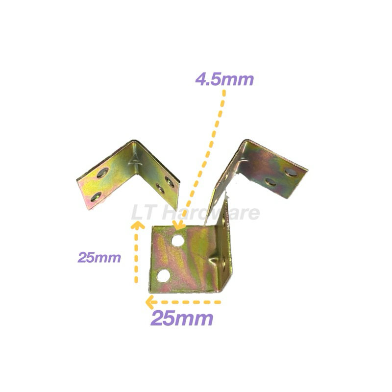 DK 1" 25MM METAL L BRACKET CORNER ANGLE BRACKET 1MM | Shopee Malaysia