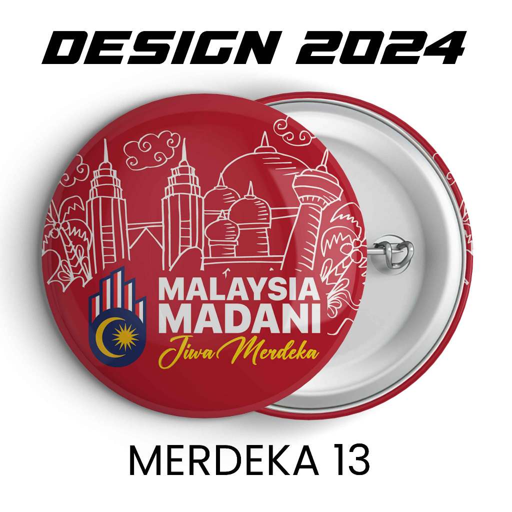 Button Badge Hari Malaysia / Malaysia Merdeka 67 2024 / Hari Kebangsaan 67 2024 / Bendera ...