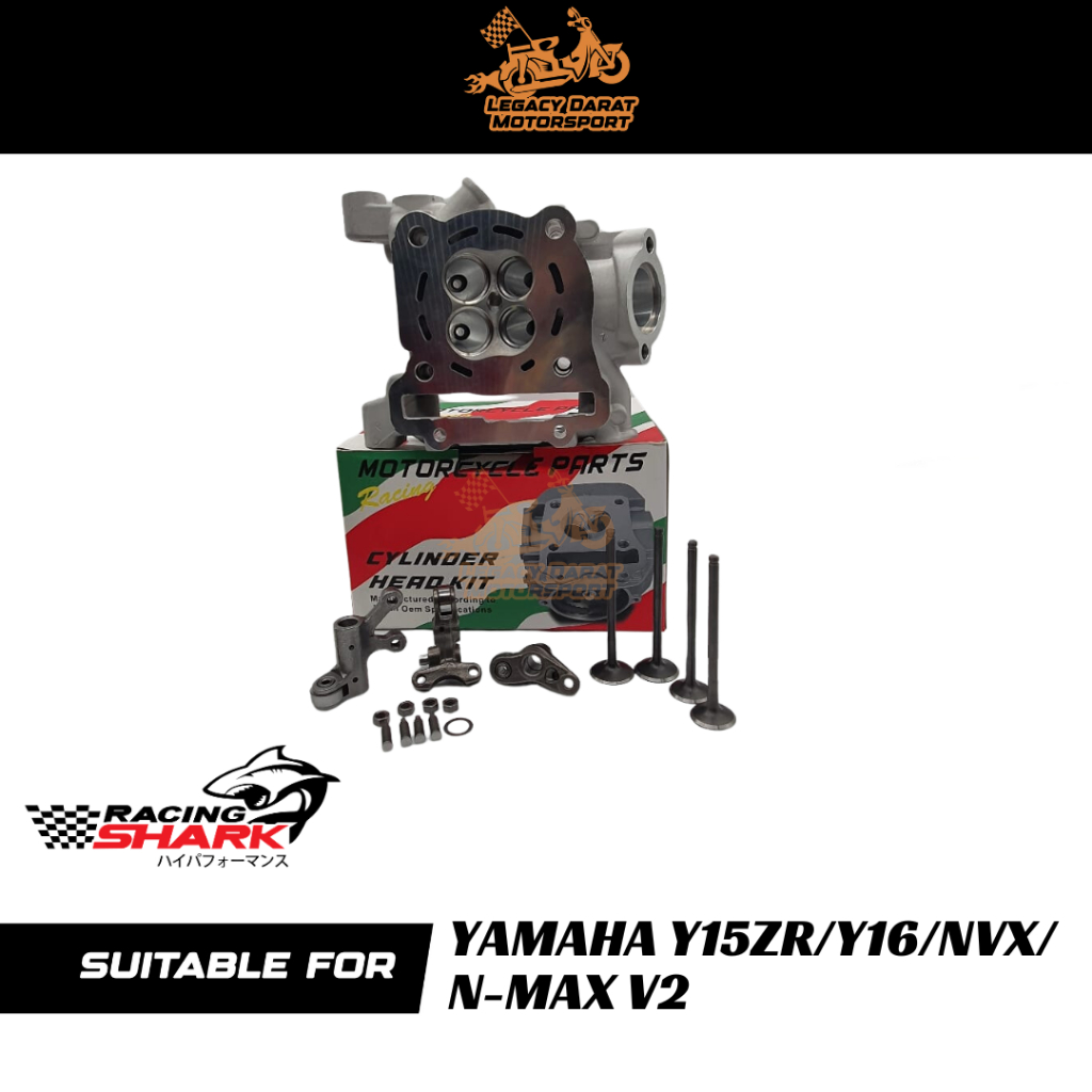 YAMAHA Y16ZR/NVX/N-MAXV2 CNC RACING HEAD WITH IN/EX VALVE/ROCKER ARM 19 ...