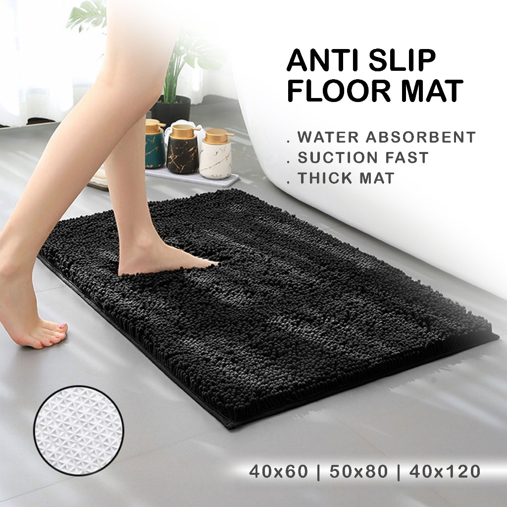 EXTRA THICK Without Pattern Carpet Rug Bathroom Carpet Toilet Mat Soft ...