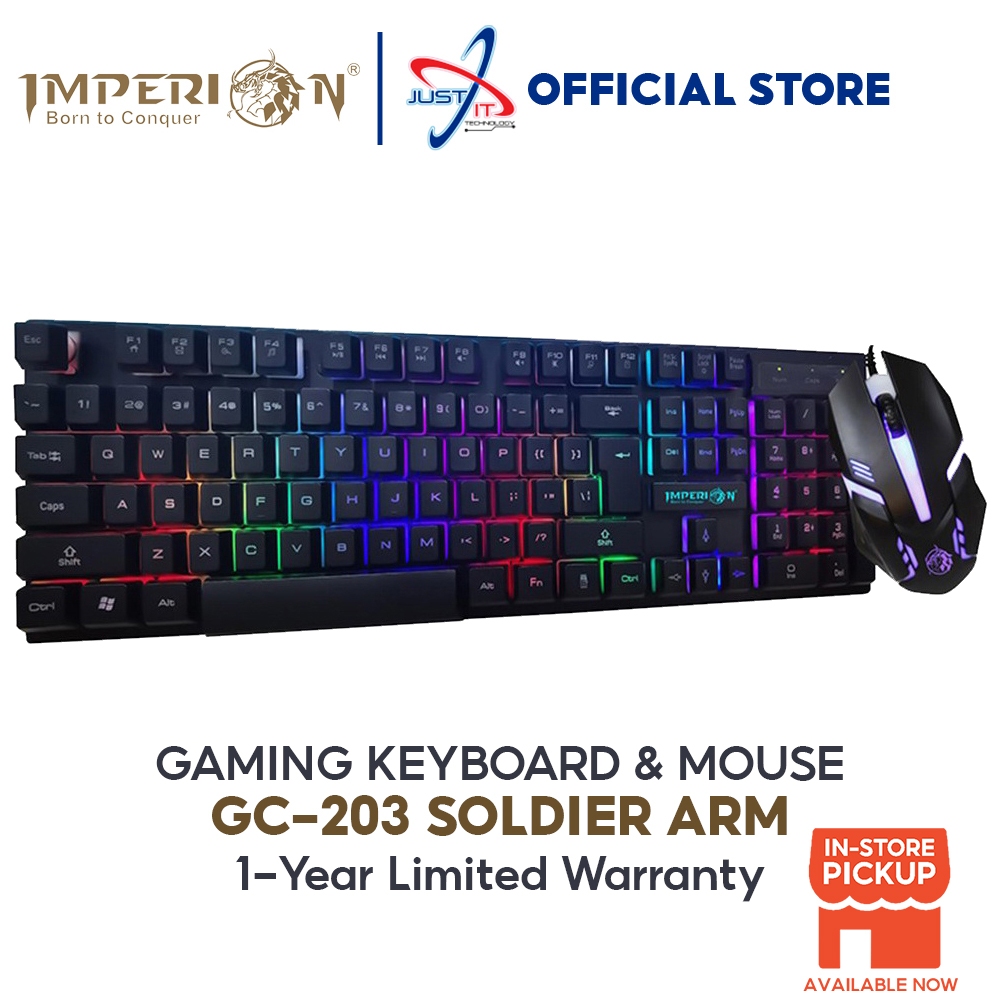 IMPERION Soldier Arm Gaming Keyboard And Mouse With Mouse Pad GC-203 ...