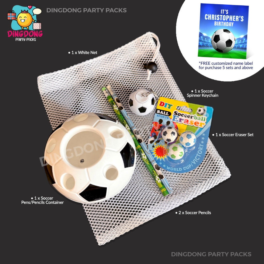 Soccer / Football Theme Set - Birthday Party Pack / Goodie Bag / Gift ...