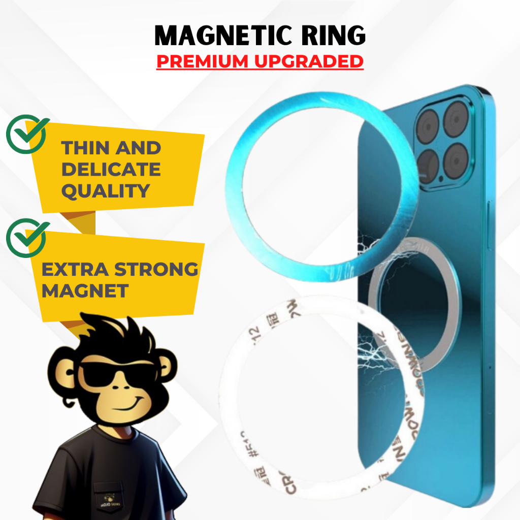 MojoSkins Magnetic Ring For Mobile Phone Extra Strong Wireless Sticker ...