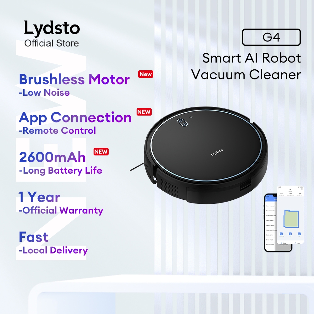 Lydsto G4 Smart Robot Vacuum Cleaner 2600mAH Battery Life Support ...