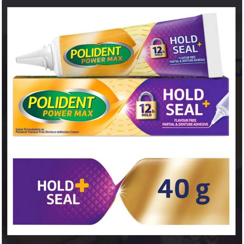 Polident Denture Adhesive Cream Power Max 40g (Formerly Max Seal ...