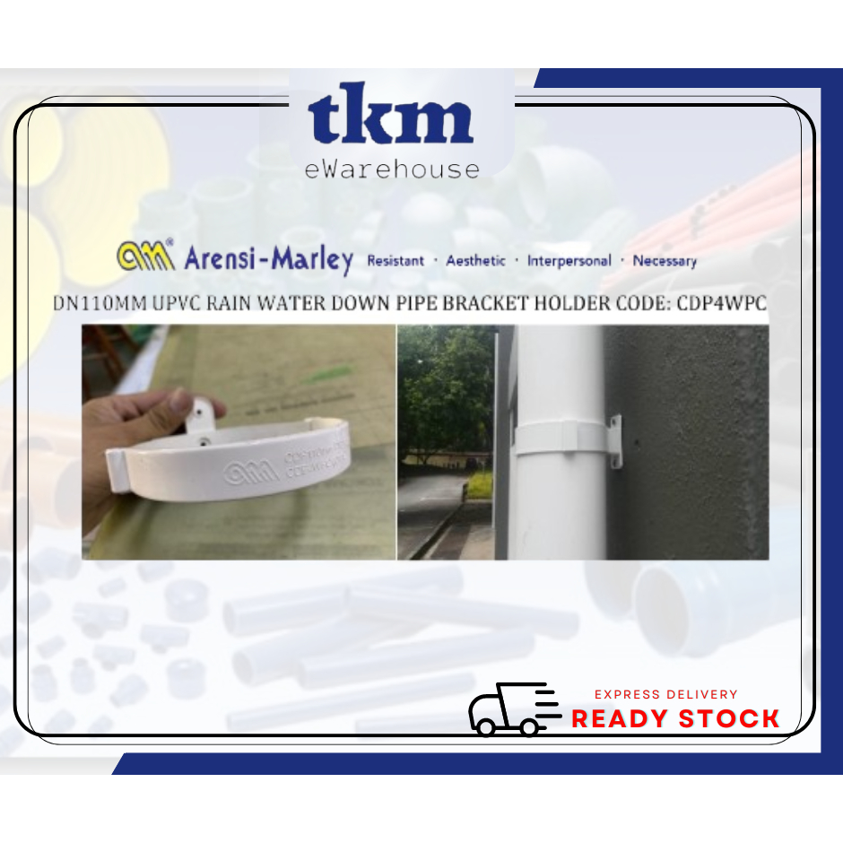 [TKM] ARENSI MARLEY DN110MM UPVC DOWN PIPE BRACKET HOLDER (MALAYSIA ...