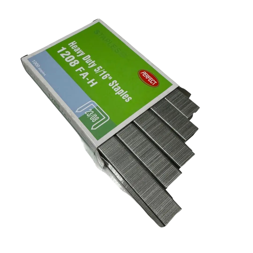 [1 Box] Perfect 23/08 Staples 1208 FA-H ( Heavy Duty 5/16" Staples ...