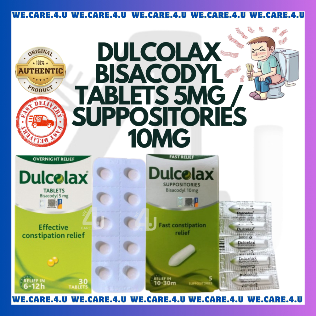DULCOLAX BISACODYL SUPPOSITORIES 10MG / TABLETS 5MG [ CONSTIPATION ...