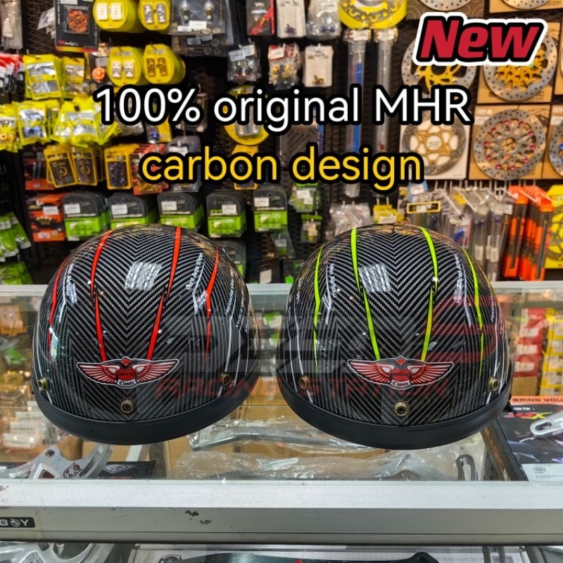 100% ORIGINAL MHR HELMET CARBON (NEW DESIGN) MHR STENG HALF | Shopee ...