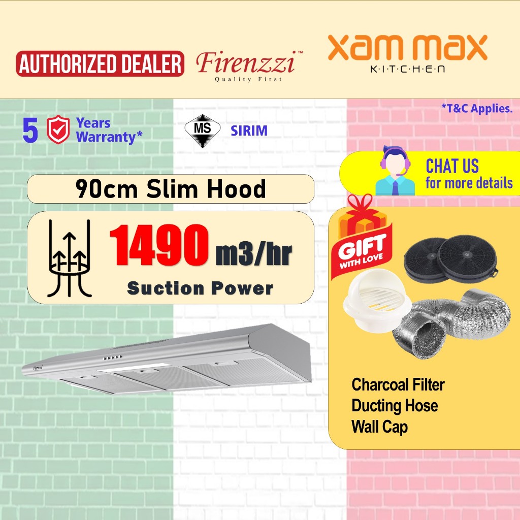 Firenzzi Slim Hood 60cm / 90cm FH-902XP/SS / Kitchen Hood / Firenzzi ...