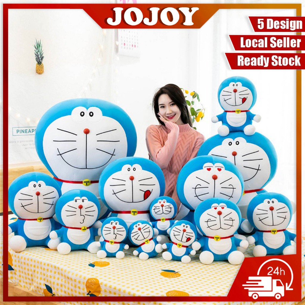 JOJOY Doraemon Cartoon Cute Plush Toy Baby Kid Doll Mainan Anak Patung ...